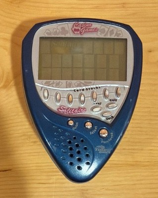 Tiger Casino Games Solitaire Handheld Electronic Game Hasbro 2003 Runs ...