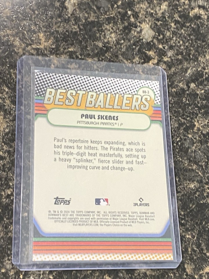 2024 Bowman's Best - Best Ballers Paul Skenes Refractor Pirates RC | eBay