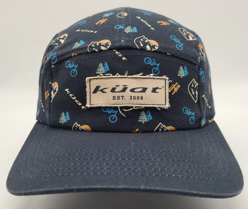 Kuat Racks Navy Blue 5 Panel Adjustable Strap Back Hat Cap All Over ...