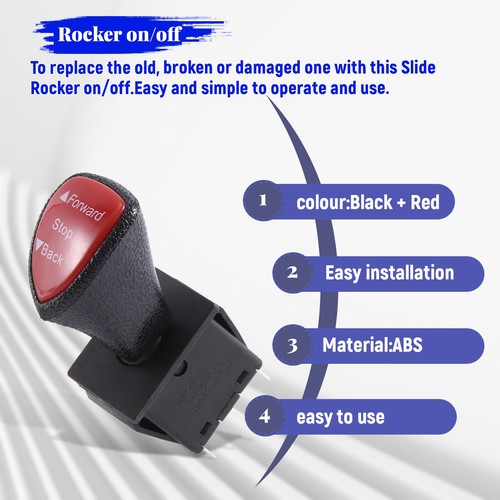 Forward-Stop-Back DPDT 6Pin Latching Slide Rocker Switch KCD4-604-6P ...