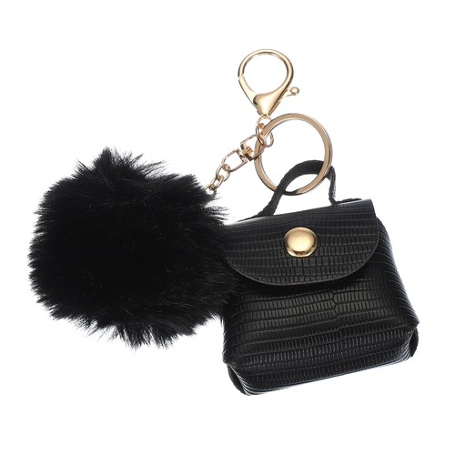 Coin Pouch, PU Leather Mini Coin Purse Keychain, Black 781954099349 | eBay