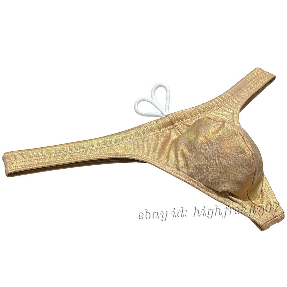 Men's Bikini Thong Swimwear Surf Beach Swimsuit Bulge Pouch Swim Thong ...