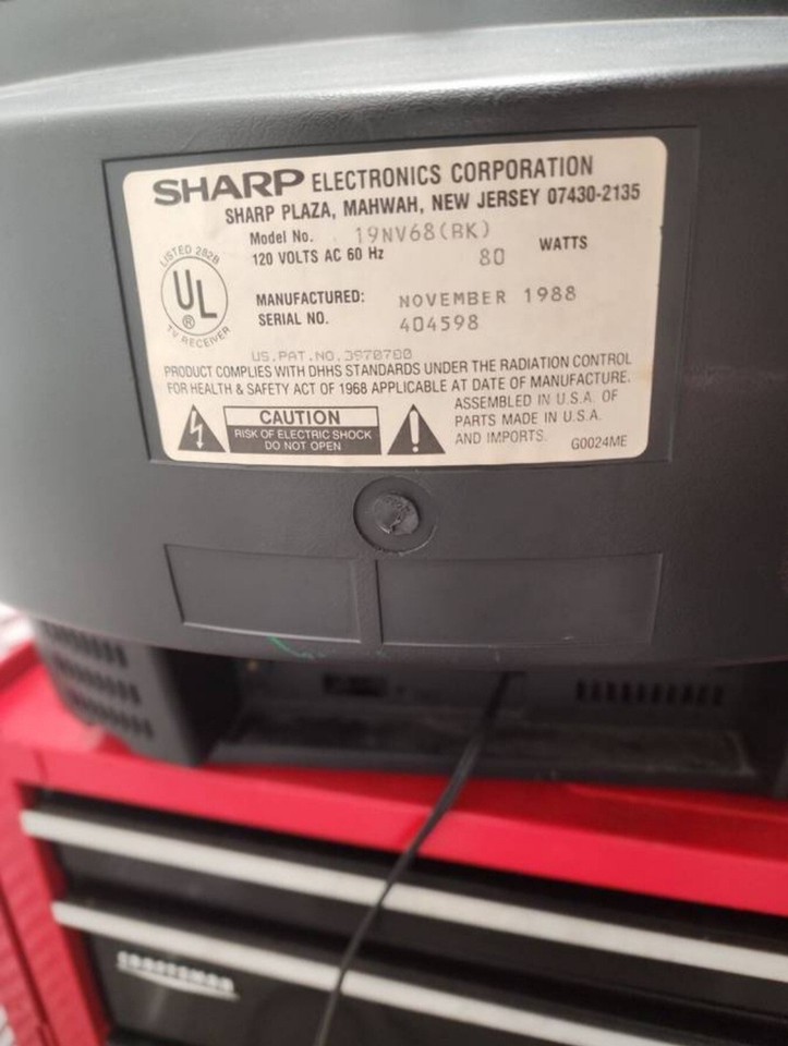 Vintage 1988 Sharp Linytron 19NV68 19' CRT Television No Remote | eBay