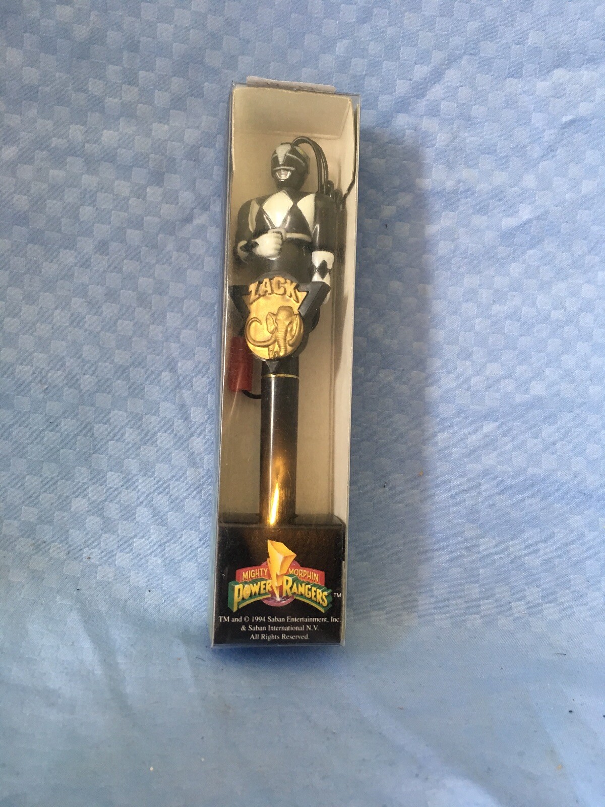 NEW Classic Mighty Morphin Power Rangers Pen Nacklace Black Ranger Zack ...