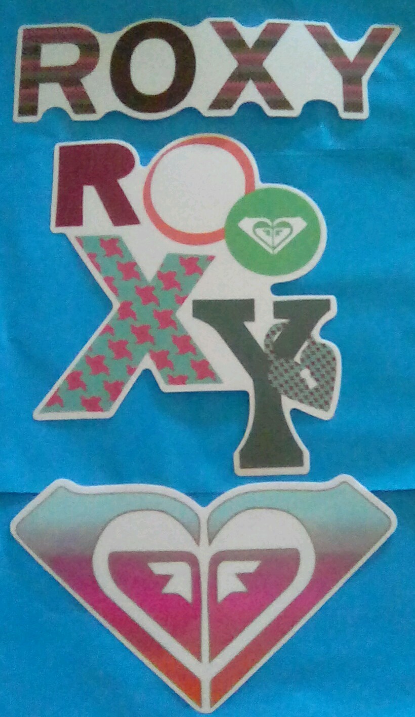 Unique Lot Of 3! AUTHENTIC ROXY QUALITY COLORFUL SURF/SKATE STICKER o ...