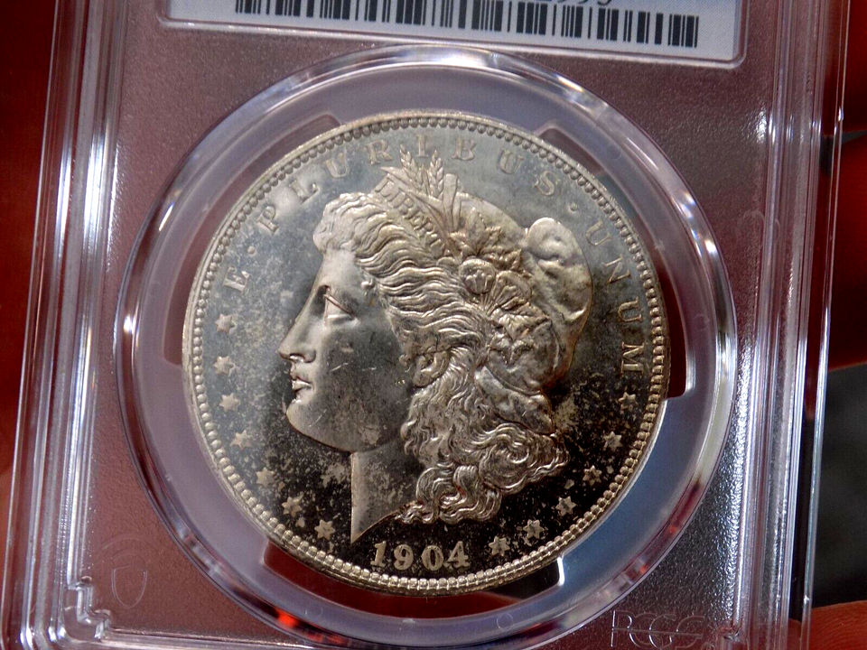 MORGAN SILVER DOLLAR 1904 O PCGS MS 64 PL GLASSY DEEP MIRRORS LOOKS ...