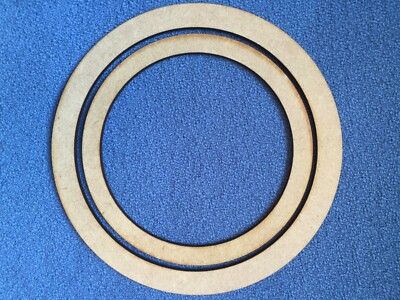 Wooden MDF Ring/ Hoop Craft Shapes Blanks 12cm 15cm 17.5cm x 3mm | eBay UK