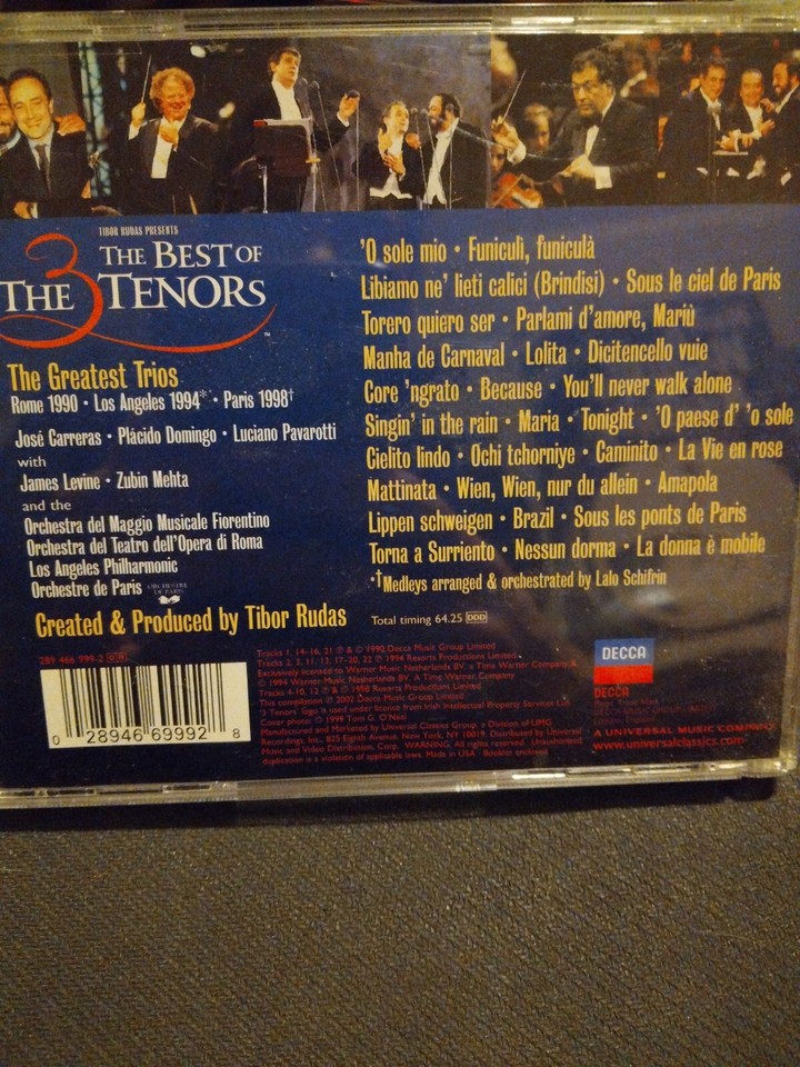 The Best of the Three Tenors 28946699928 | eBay