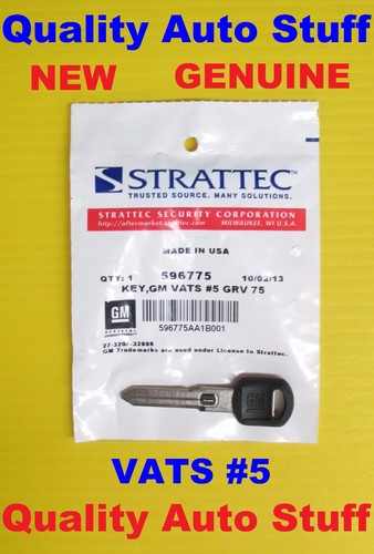 OEM NEW GM Double Sided VATS Chip Key #5 596775 26038357 1.130k Ohms ...