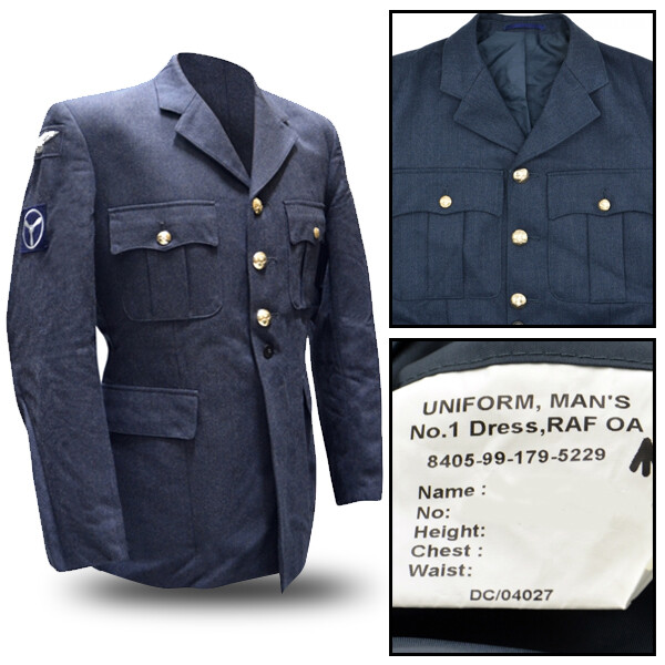 British RAF No 1 Royal Air Force Dress Uniform Army Jacket Tunic Blue ...
