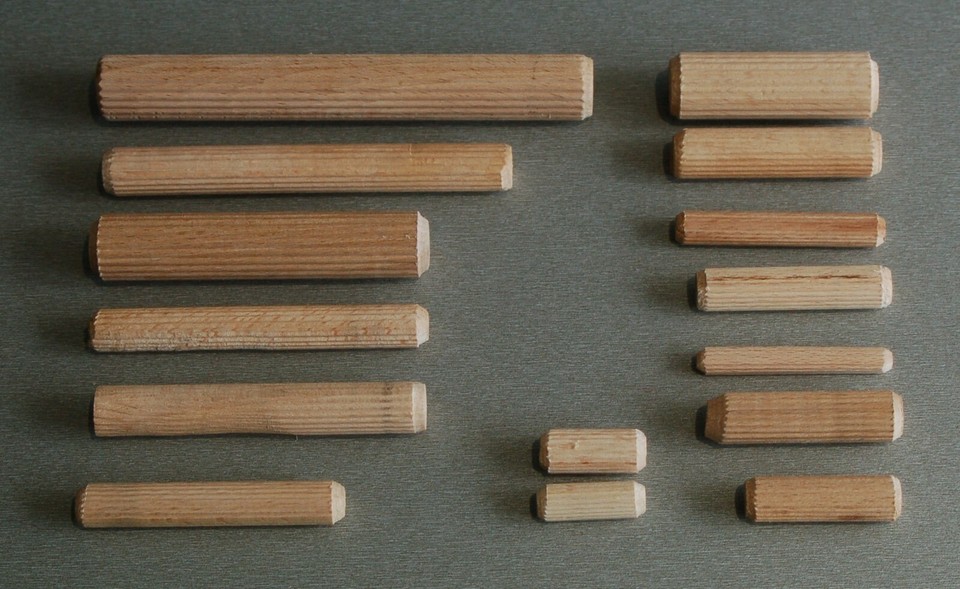 Hardwood Wooden Dowels Chamfered Fluted Beech Wood Dowel 6mm 8mm 10mm ...