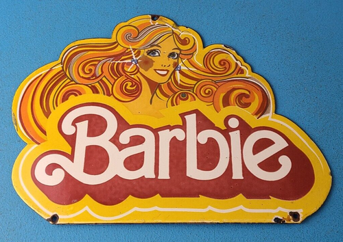 Vintage Barbie Mattel Toys Sign - Porcelain Advertisement Store Gas ...