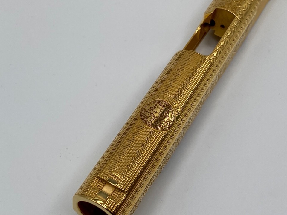 Deep laser engraved 1911 government slide and accent kit 24k gold ...