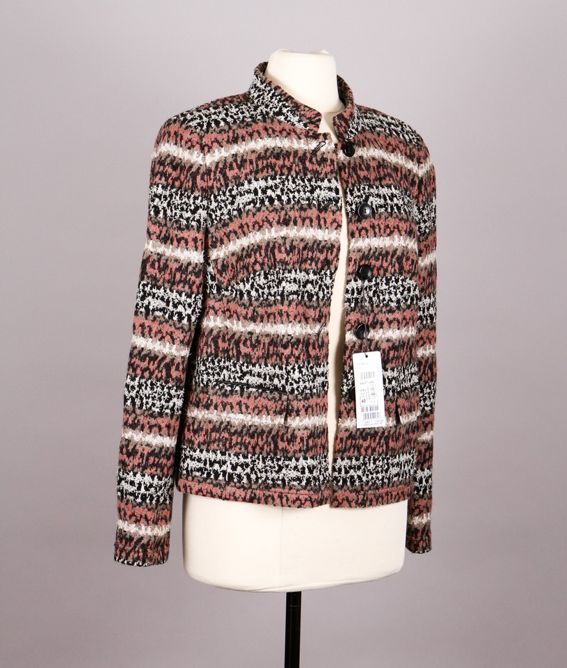 Basler Women's Polyester Mohair Collared Striped Jacket Size 40 | eBay
