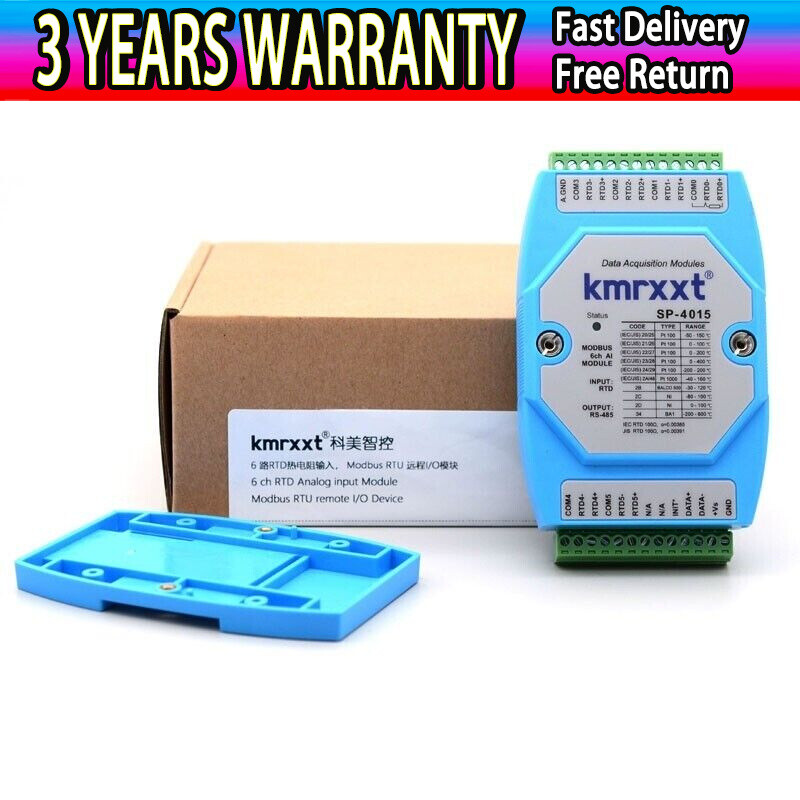 6CH RTD Analog Input Modbus RTU Remote IO Data Acquisition Module 12 ...