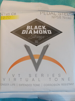 Black Diamond Nickel Wound Pedal Steel Stirng Set, 10 String, C6 Tuning ...