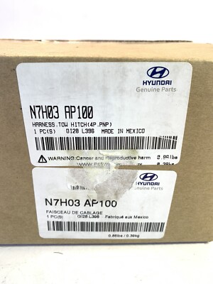 OEM Hyundai Tucson 2022-23 Tow Hitch 4-Pin Trailer Light Harness Kit ...