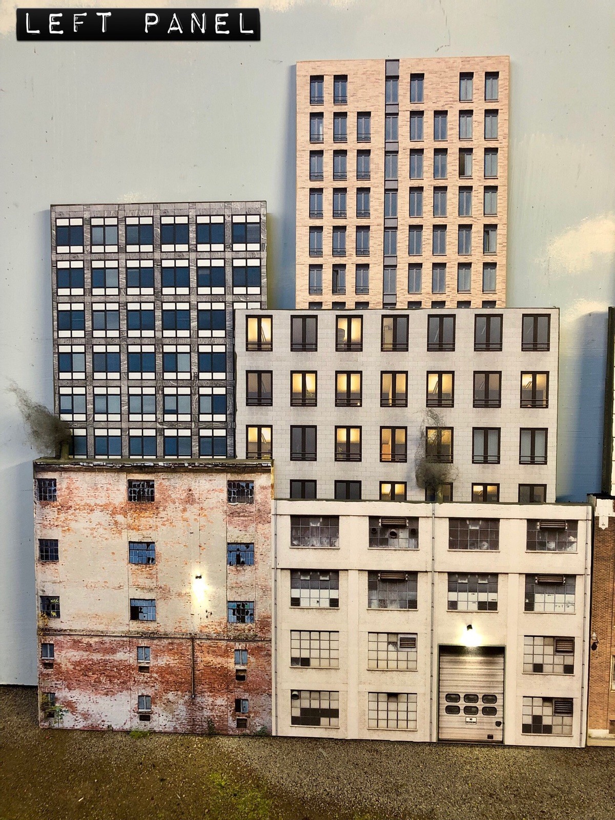 HO Scale Scratch Built Up -10 City Building Flats 3D Collage #1 ...