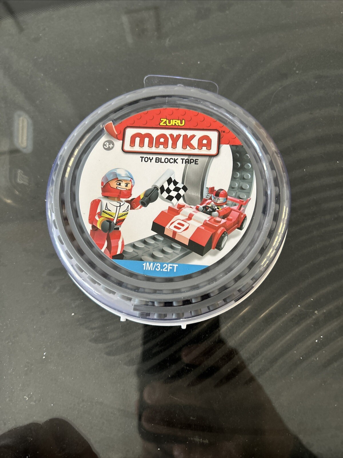 Zuru Mayka Toy Block Tape Gray 3.2 ftRemove Reuse Play Build Cut Shape ...