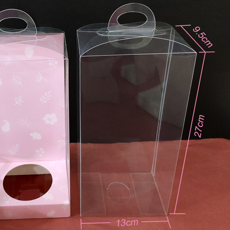 10X Clear Plastic PVC Box with Handle Wedding Party Favour Gift BOX ...