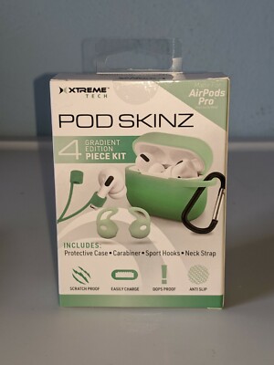 POD Skinz - Protective Silicone Kit for Apple Airpods - Lime-Deep Green ...