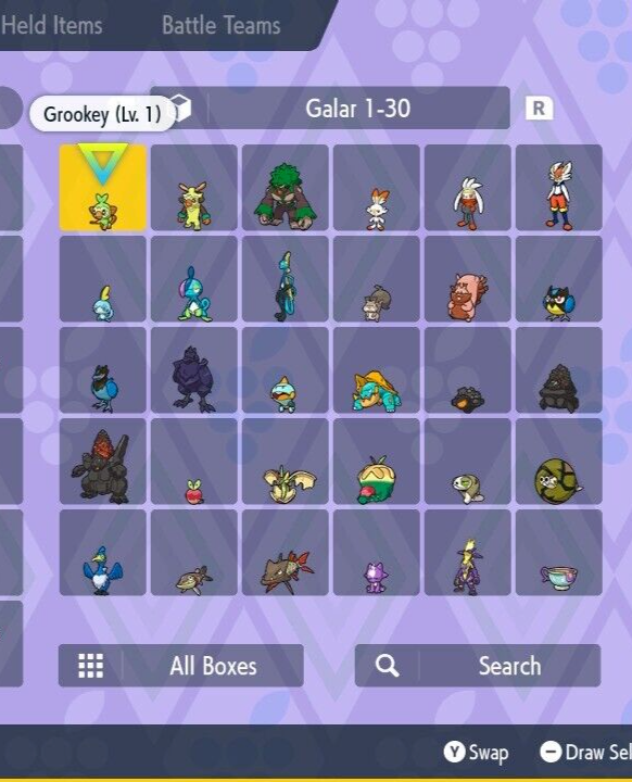 All Galar 73 Shiny Pokemon Bundle New Gen 8 Shield Pokedex Scarlet ...