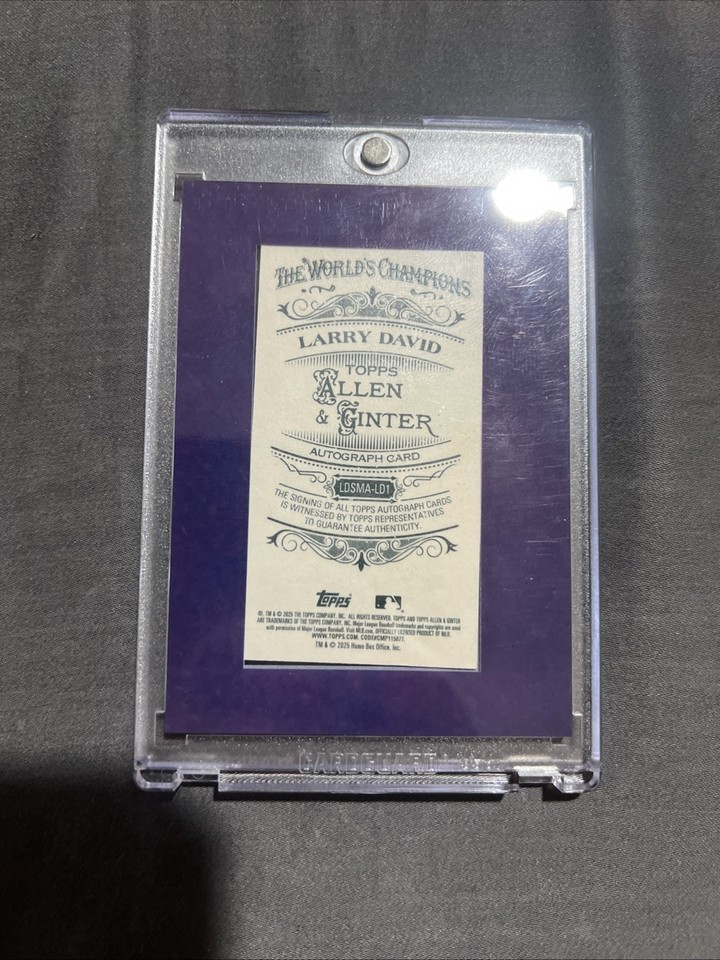 Larry David Autograph Topps Allen & Ginter 1/1 Year 2000 Clean Auto ...