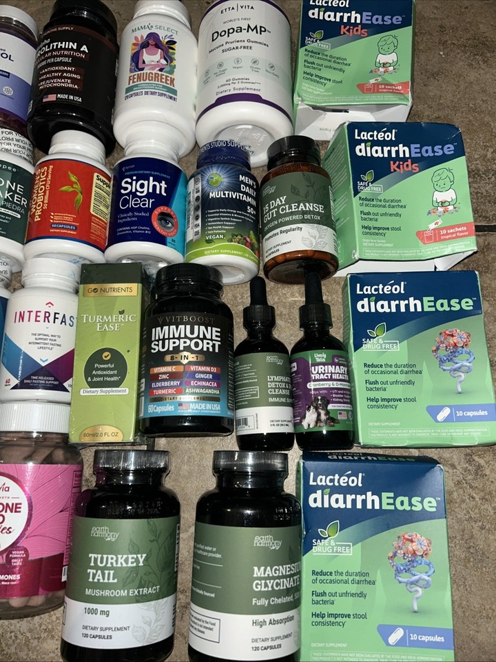 Huge Wholesale Lot Of 32 Assorted Vitamins & Supplements NEW & Sealed ...