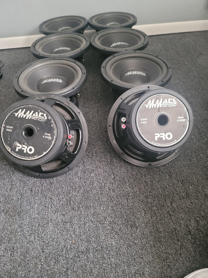 Mmats Pro Audio PRO 500 Watt RMS DVC 4 Ohm 10" 8 Subs Available | eBay