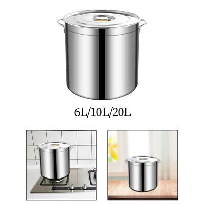 Stainless Steel Stockpot Canning Pasta Pot Large Soup Pot Tall Cooking ...