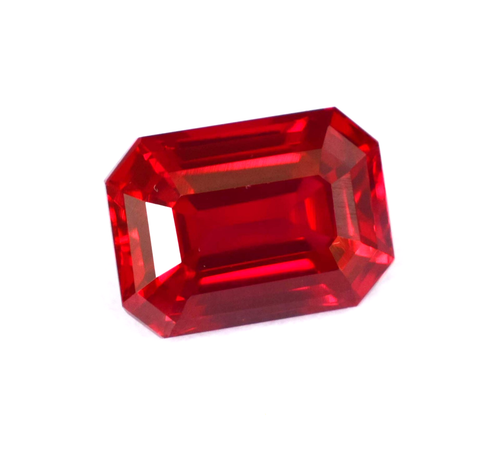 Premium Ruby Red 💗 Rubis Emerald Cut Loose Gemstone 10-12 CT Deep ...