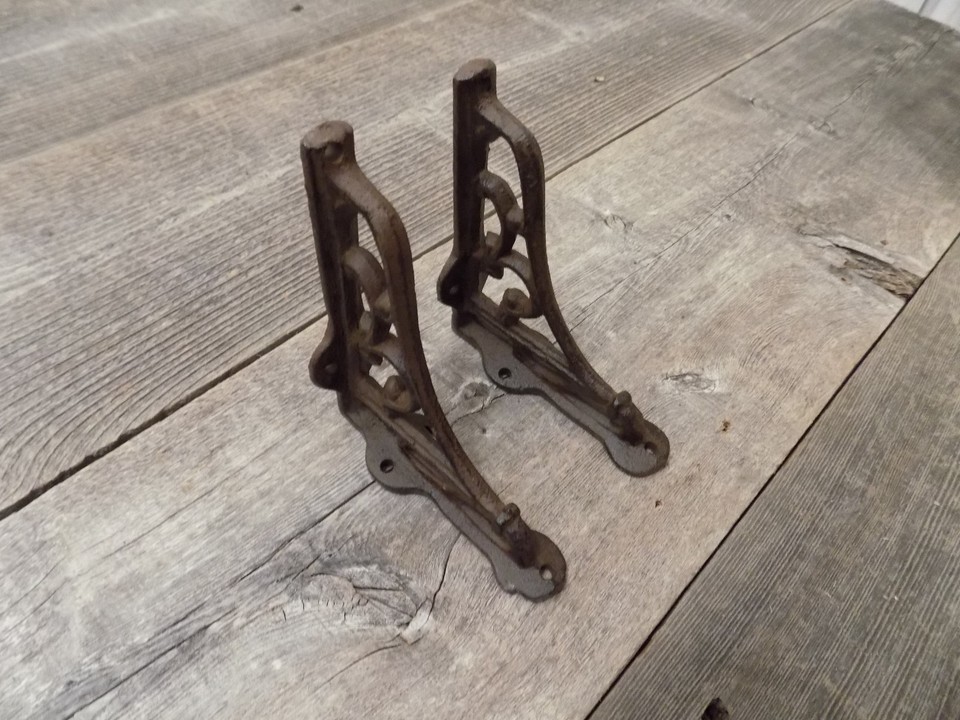 12 Antique Style Brace Wall Bracket Cast Iron Brackets SMALL 3 1/2" X 3 ...