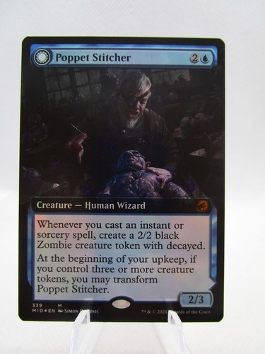MTG * Poppet Stitcher * Extended Art Innistrad: Midnight Hunt ...