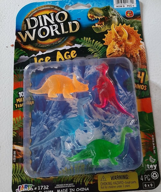 Dino World Ice Age Era Dinosaurs Action Figures Set 4 Pieces by JA-RU ...