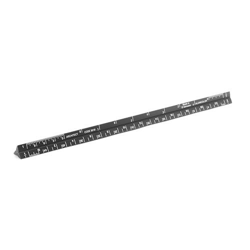 Alumicolor Architect Triangle Pocket Scale Ruler 6" Black Drafting ...