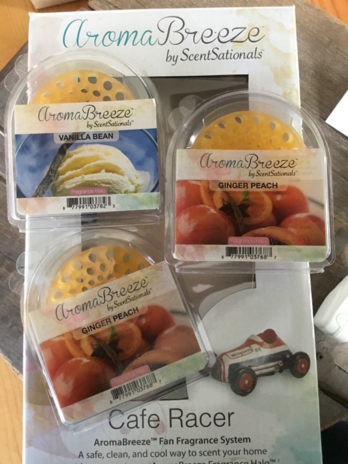 Aroma Breeze by ScentSationals Race CAR CAFE RACER FAN NIB 3 Fragrance ...