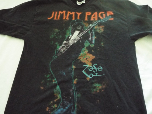 Vintage 90s Jimmy Page ZoSo Led Zeppelin World Tour Rock Band M | eBay