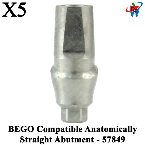 5pcs Dental BEGO Compatible Anatomically Shaped Straight Abutment ...