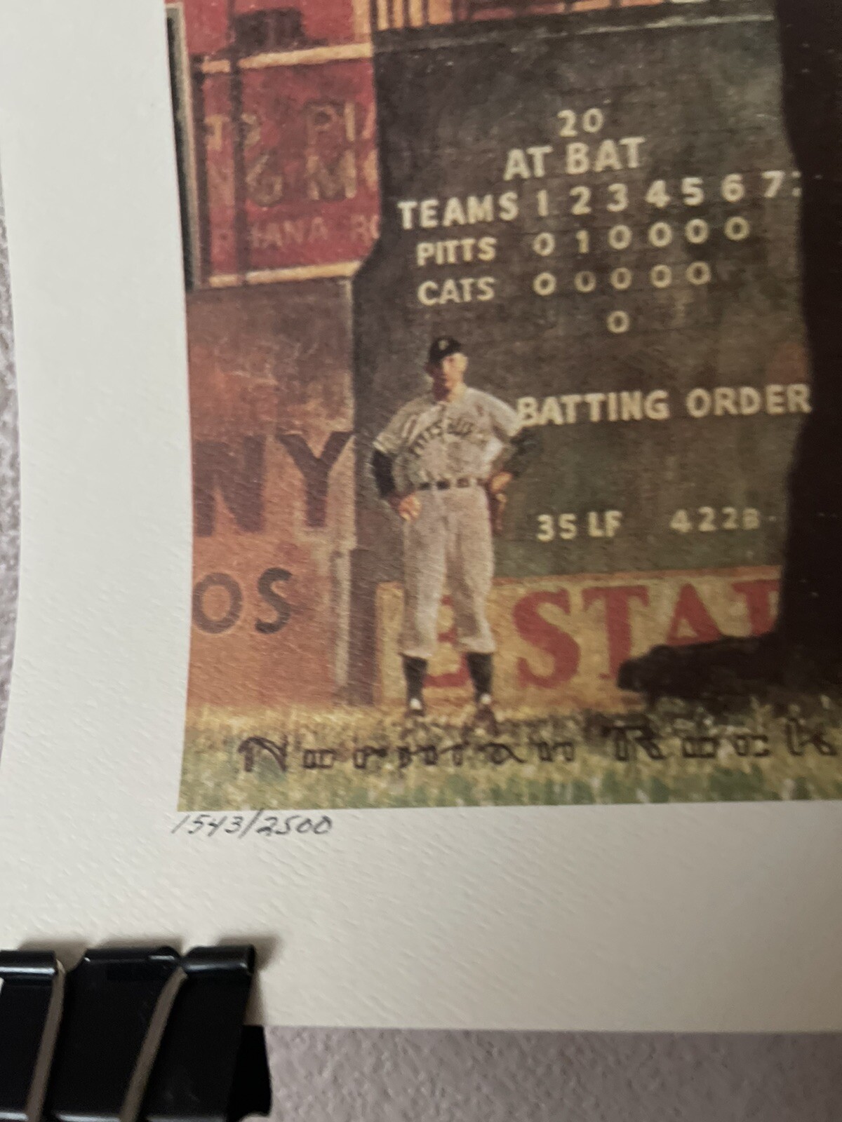 Norman Rockwell Garfield Rain Out Garfield Cubs Signed Jim Davis Park ...