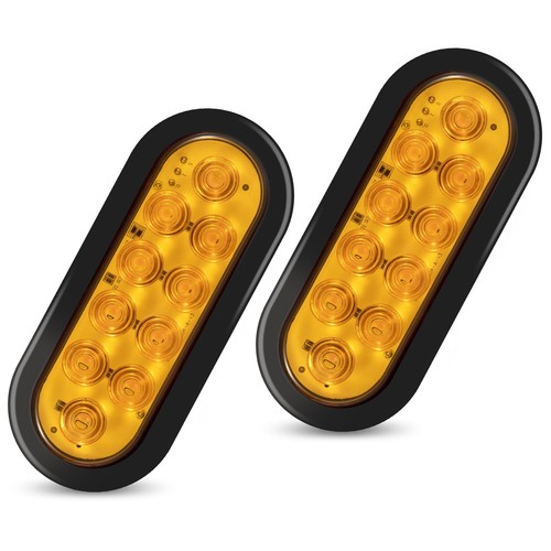 6" Oval LED Trailer Lights Kit 2PCS Waterproof Stop/Turn/Brake Tail ...