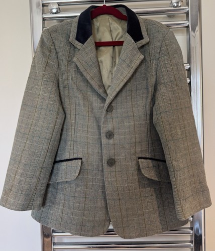Shires Huntingdon Tweed Herringbone Hacking Show Hunting Jacket 28 ...