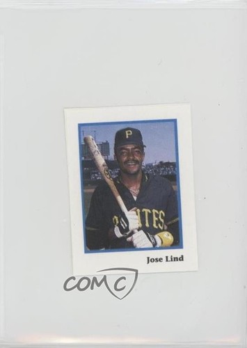 1990 Publications International Stickers Cut Singles Jose Lind (Black ...