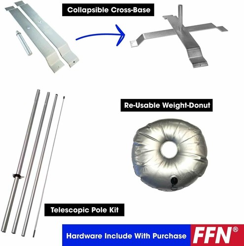 FFN CBD Sold Here Feather Flag Kit with Cross-Base and Weight-Donut ...