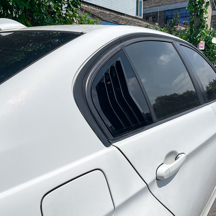 For E90 3-Series Sedan 05-13 Gloss Black Rear Window Quarter Glass ...