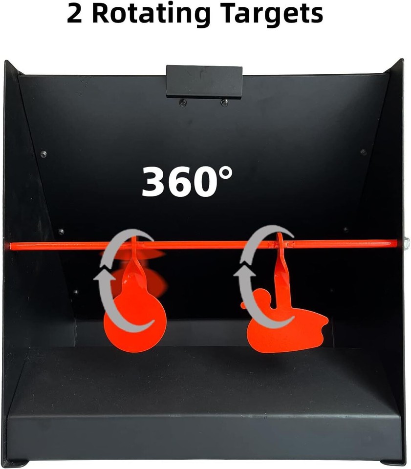 Pellet Trap Target W/ Splatter Bullseye Paper Targets Spinning Shooting ...
