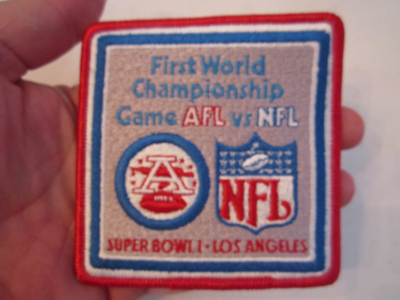 NFL SUPERBOWL I PATCH - FIRST WORLD CHAMPIONSHIP GAME AFL VS NFL PATCH ...