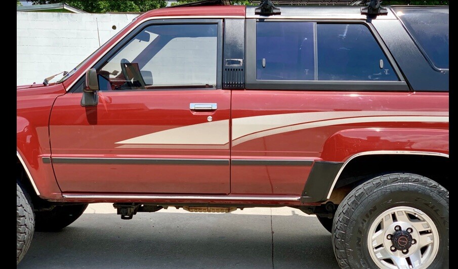 VINTAGE RETRO STYLE VINYL DECALS GRAPHICS FIT 89 Toyota 4 Runner Sr5 2 ...