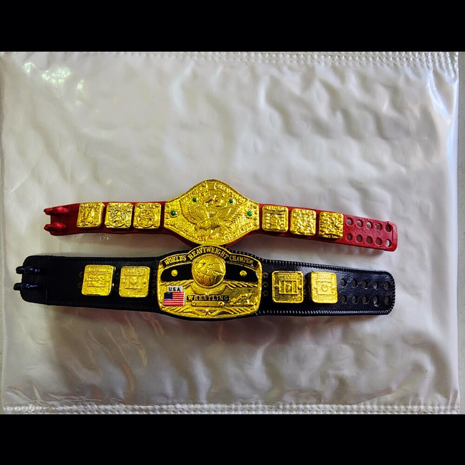 Mattel NWA WWE WWWF WWF Championship Champion Wrestling Belts Toy ...