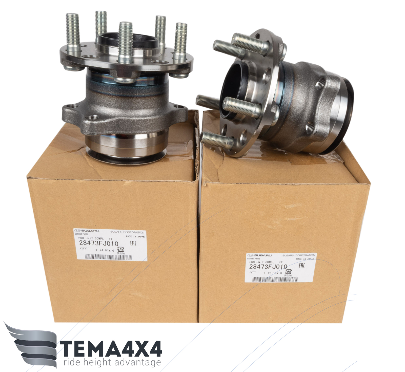 Genuine OEM 2x Rear Wheel Hub & Bearing for Subaru Impreza FWD 2WD ...