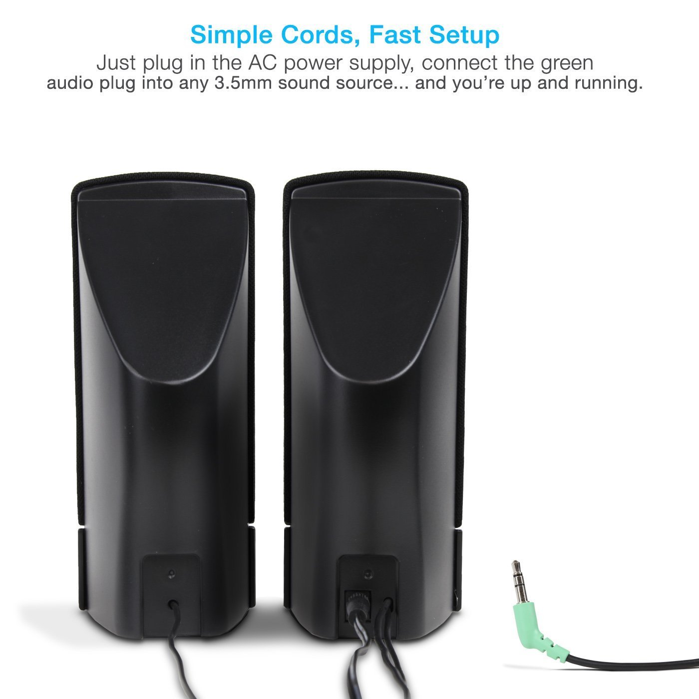Cyber Acoustics Multimedia 2.0 Dynamic Computer Speaker System Space ...